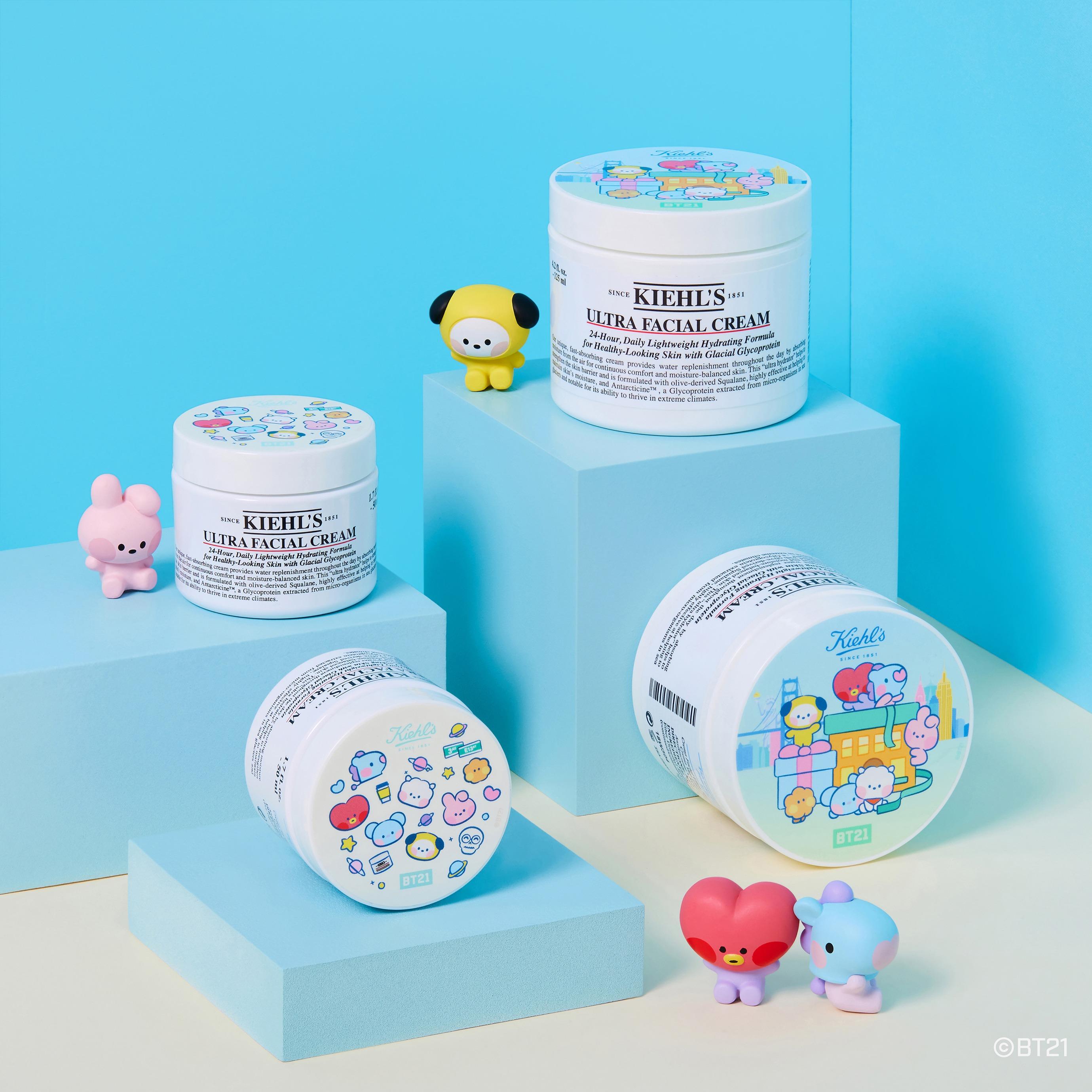可愛聯乘｜Kiehl's x BT21 minini限定版特效保濕乳霜 送隨身鏡/束髮帶/收納袋/試用裝 | am730 | am730
